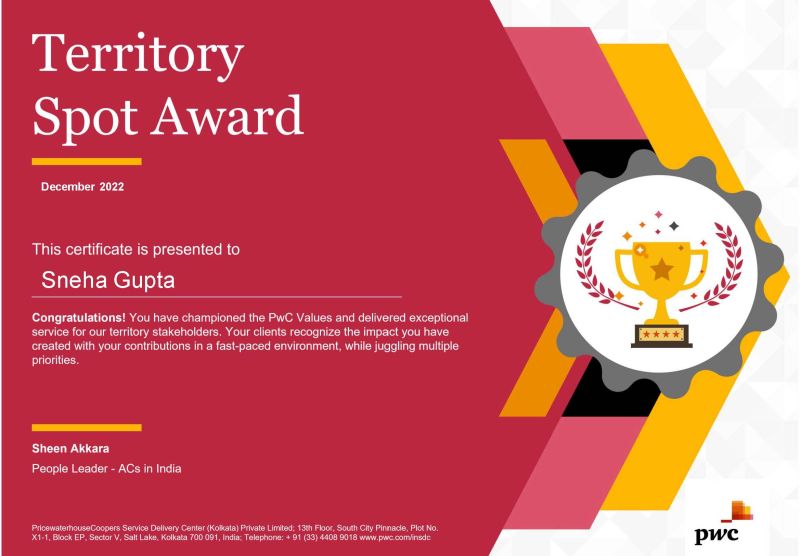 Sneha Gupta on LinkedIn: #pwc #thankyou Sneha Gupta on LinkedIn: #pwc #thankyou