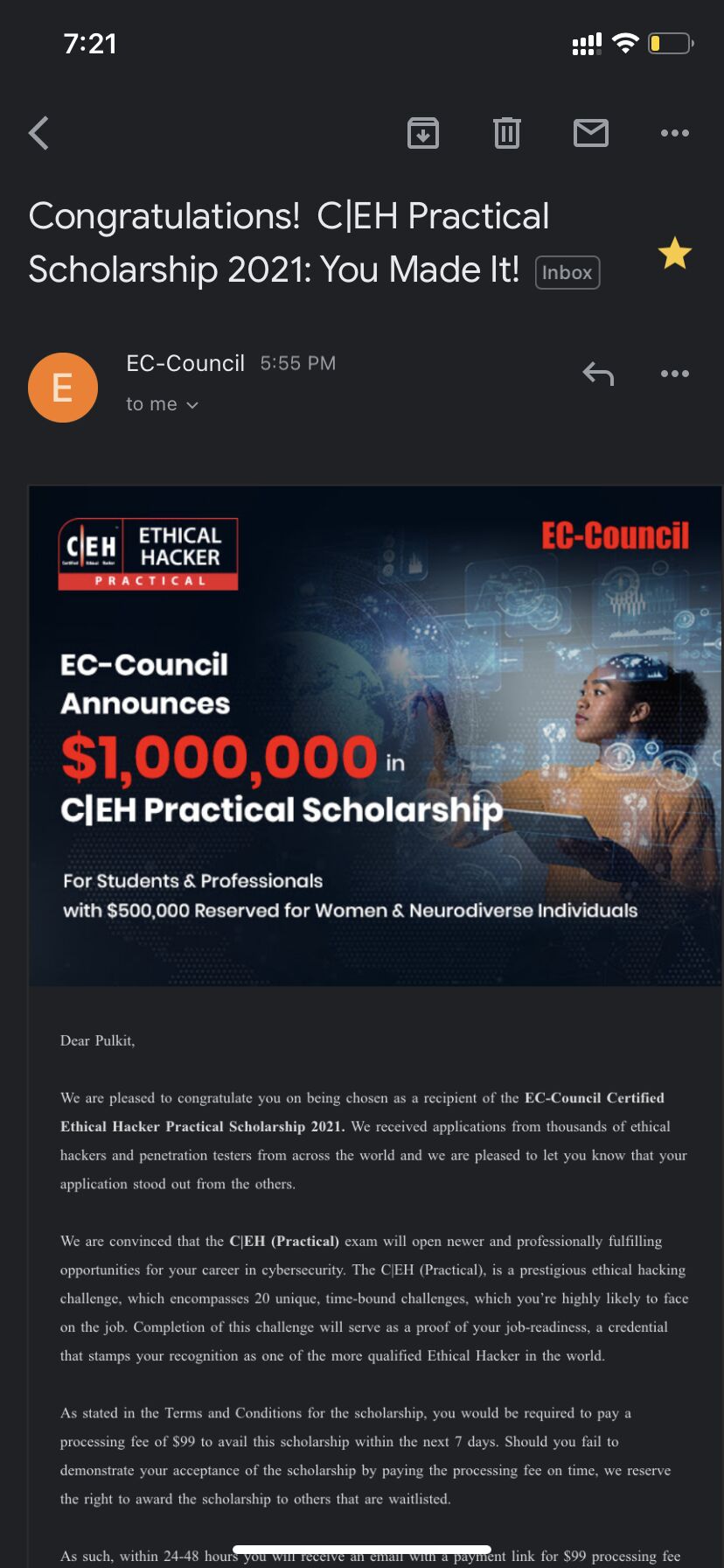 Pulkit Verma on LinkedIn: I am happy to announce that i got ceh ... Pulkit Verma on LinkedIn: I am happy to announce that i got ceh ...