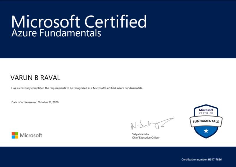 Varun Raval on LinkedIn: #microsoft #azure #azurefundamentals # ... Varun Raval on LinkedIn: #microsoft #azure #azurefundamentals # ...