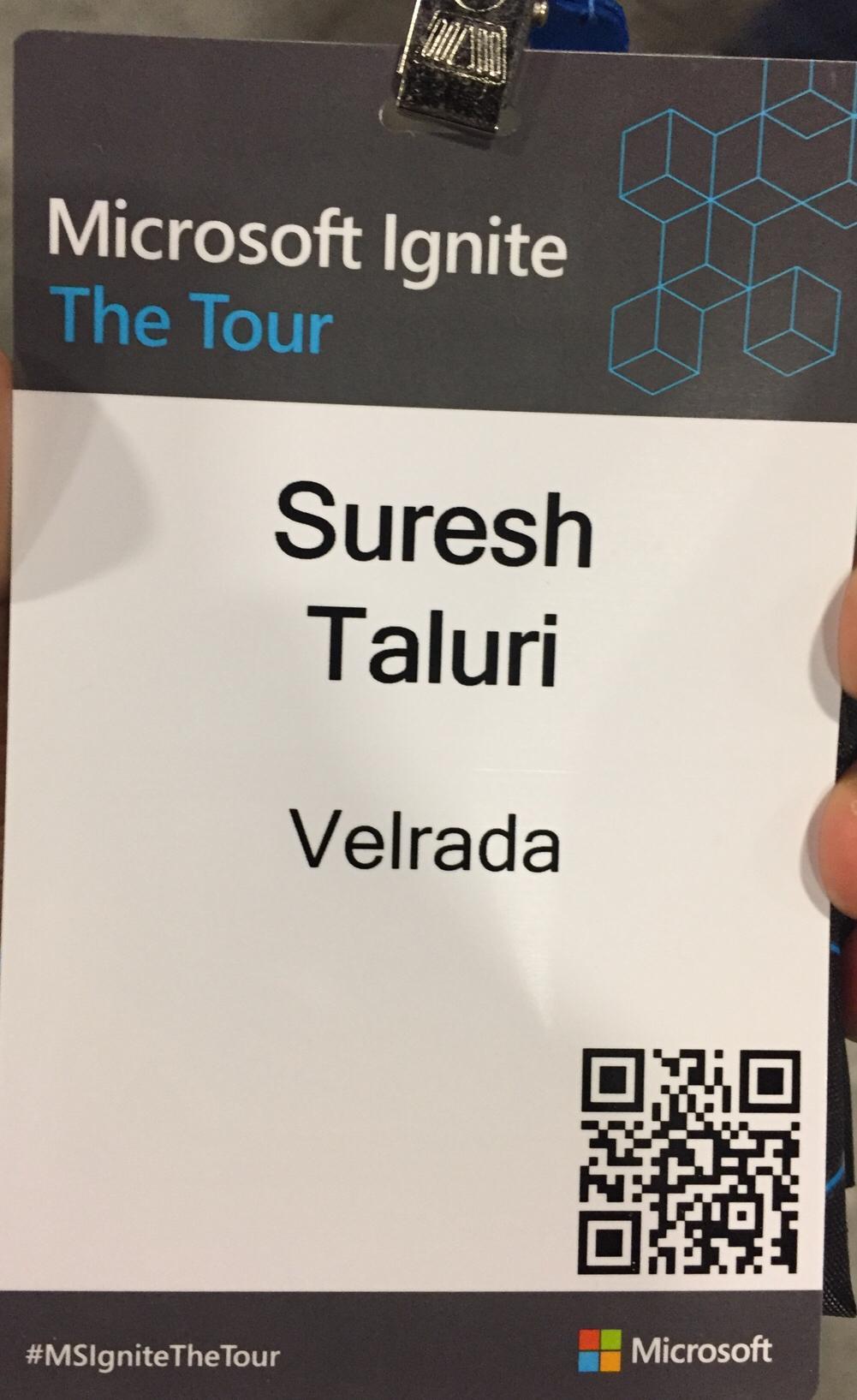 Suresh Taluri on LinkedIn: #msftignite #bigdata #artificalintelligence Suresh Taluri on LinkedIn: #msftignite #bigdata #artificalintelligence