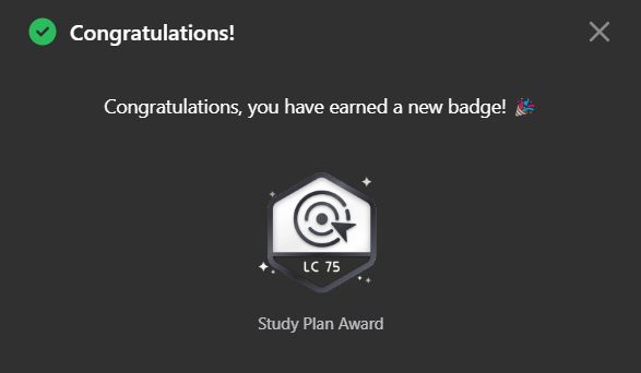 Manas kumar on LinkedIn: #leetcode #firstbadge #leetcode75 Manas kumar on LinkedIn: #leetcode #firstbadge #leetcode75