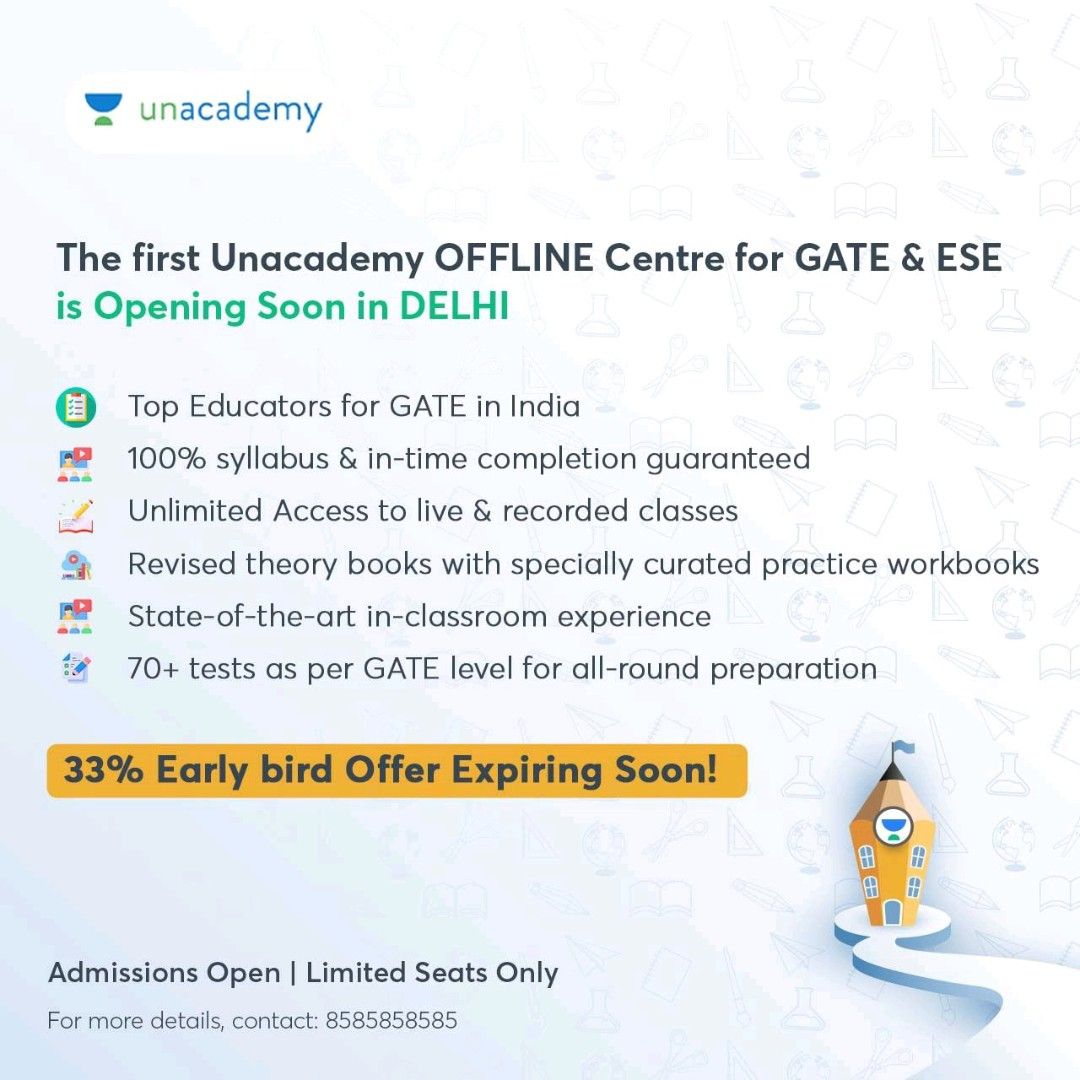Unacademy GATE & ESE on LinkedIn: The first Unacademy OFFLINE Center ... Unacademy GATE & ESE on LinkedIn: The first Unacademy OFFLINE Center ...