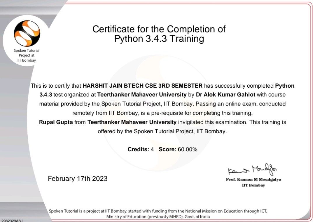 Harshit Jain on LinkedIn: #training #project #programming #iitbombay Harshit Jain on LinkedIn: #training #project #programming #iitbombay