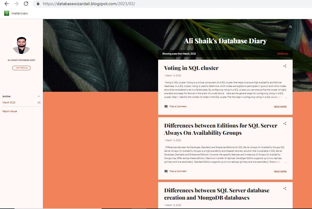 Ali Shaik on LinkedIn: #databaseadministrators #knowledgeexchange # ... Ali Shaik on LinkedIn: #databaseadministrators #knowledgeexchange # ...