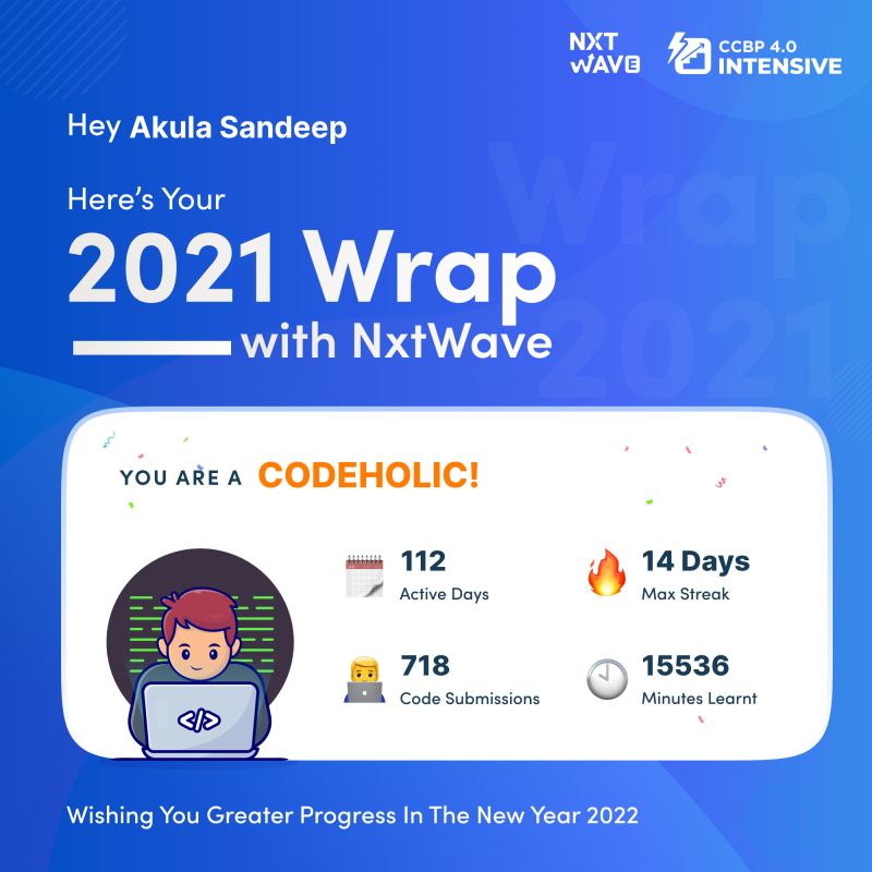 Sandeep Akula on LinkedIn: #nxtwave #ccbp4 Sandeep Akula on LinkedIn: #nxtwave #ccbp4