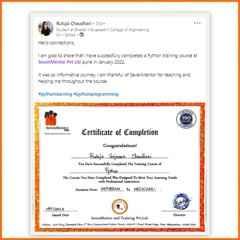 SevenMentor Pvt Ltd on LinkedIn: #python #pythonchallenge # ... SevenMentor Pvt Ltd on LinkedIn: #python #pythonchallenge # ...
