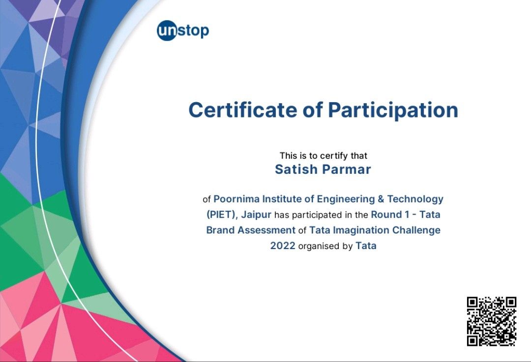 Satish Parmar on LinkedIn: #tata #challenge Satish Parmar on LinkedIn: #tata #challenge