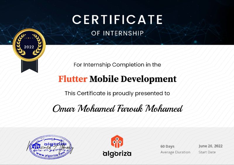 Omar Farouk on LinkedIn: #flutter #internship #flutterdeveloper Omar Farouk on LinkedIn: #flutter #internship #flutterdeveloper