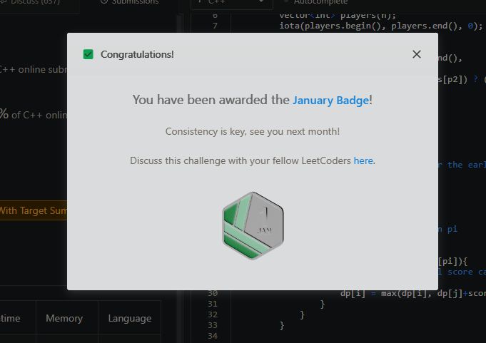 Aryan Pandey on LinkedIn: Received January badge in LeetCode Aryan Pandey on LinkedIn: Received January badge in LeetCode