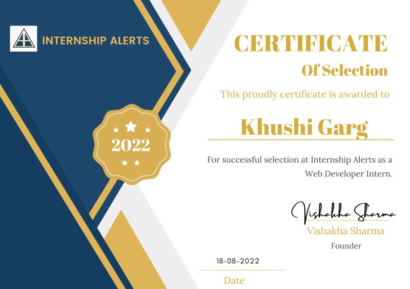 Khushi Garg on LinkedIn: #internship_alerts #intern #internship # ... Khushi Garg on LinkedIn: #internship_alerts #intern #internship # ...
