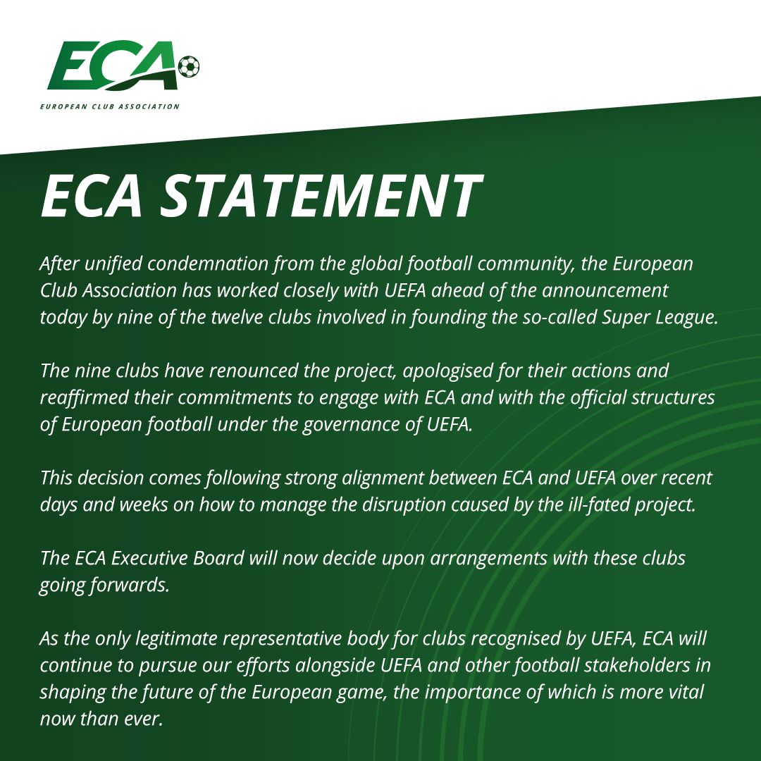 European Club Association (ECA) on LinkedIn: #eca European Club Association (ECA) on LinkedIn: #eca