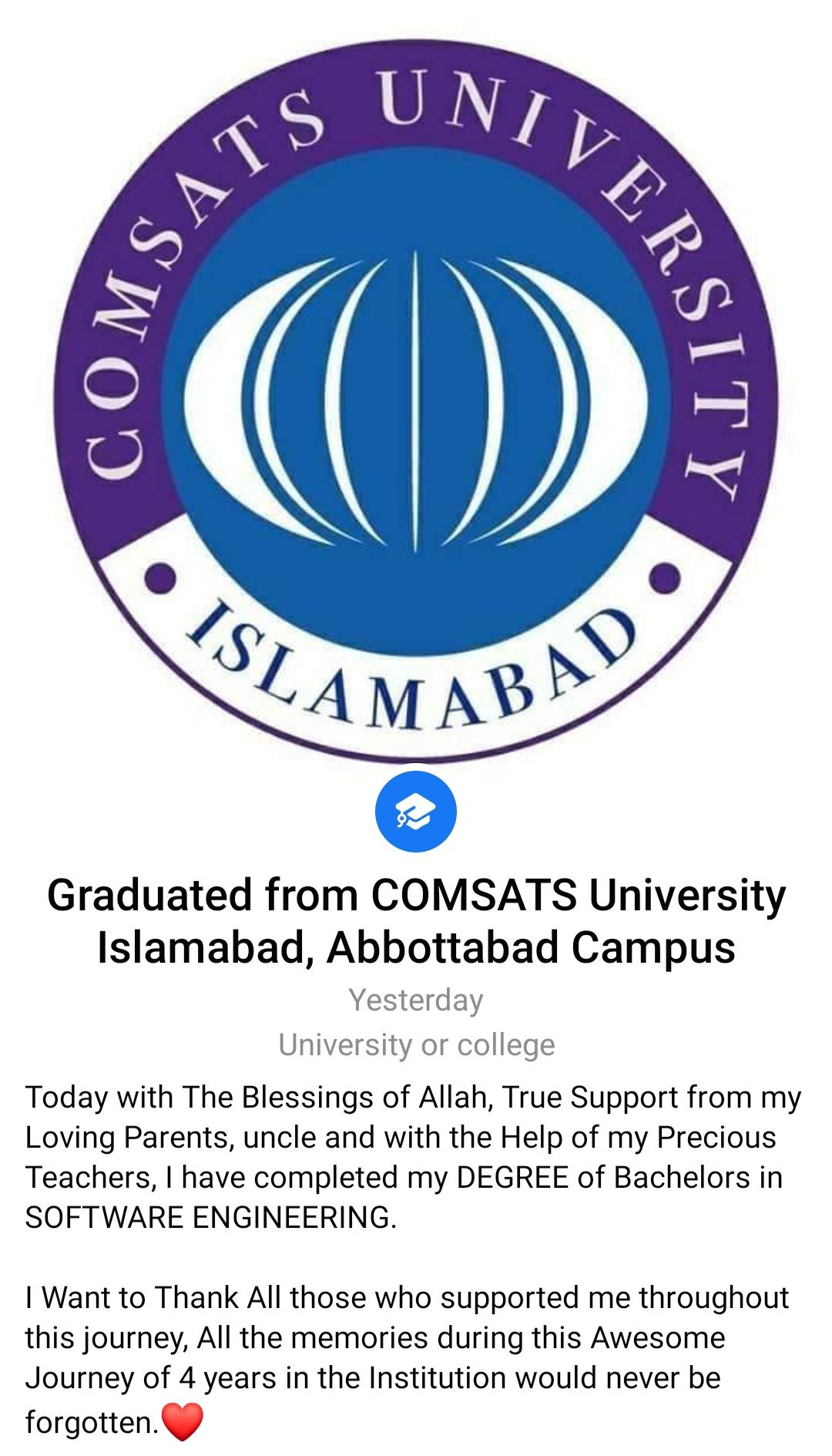 Umar Aftab Qureshi on LinkedIn: #graduatedegree | 18 comments Umar Aftab Qureshi on LinkedIn: #graduatedegree | 18 comments