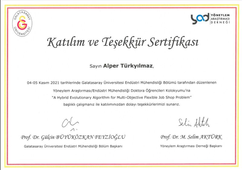 Alper Türkyılmaz, PhD on LinkedIn: #colloquium #operationsresearch #thesis Alper Türkyılmaz, PhD on LinkedIn: #colloquium #operationsresearch #thesis