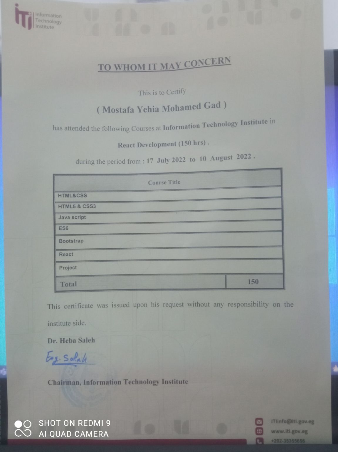 Mostafa Yehia on LinkedIn: #iti Mostafa Yehia on LinkedIn: #iti