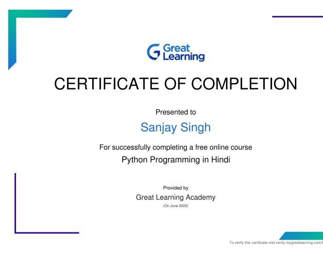 Sanju Rajput on LinkedIn: #greatlearning #pythonprogramming #complete # ... Sanju Rajput on LinkedIn: #greatlearning #pythonprogramming #complete # ...