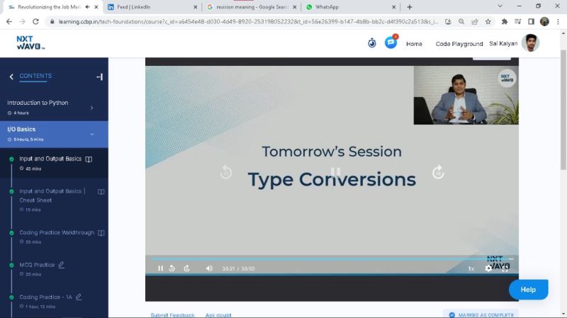 Vadde Sai Kalyan on LinkedIn: #day71 #100daysofcode #revision #coding ... Vadde Sai Kalyan on LinkedIn: #day71 #100daysofcode #revision #coding ...