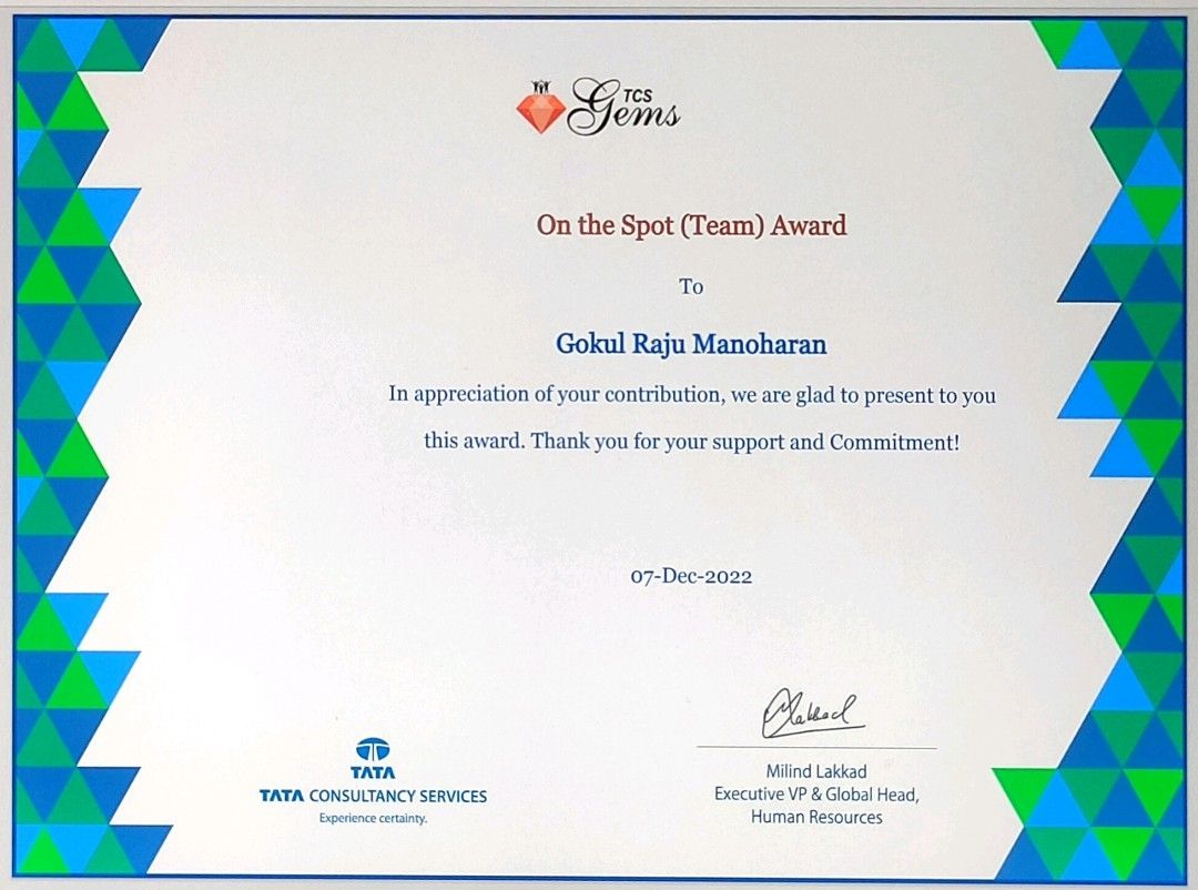 Gokul Raju Manoharan on LinkedIn: #award #awardsforexcellence #honoured ... Gokul Raju Manoharan on LinkedIn: #award #awardsforexcellence #honoured ...