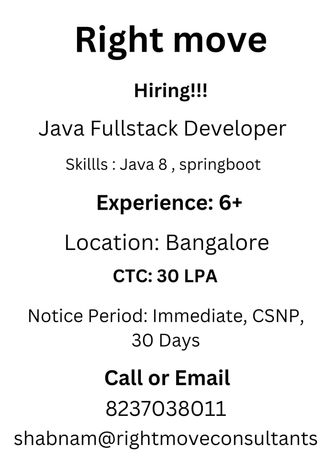 Shabnam P on LinkedIn: #java #java8 #angular #springboot #hiring # ... Shabnam P on LinkedIn: #java #java8 #angular #springboot #hiring # ...