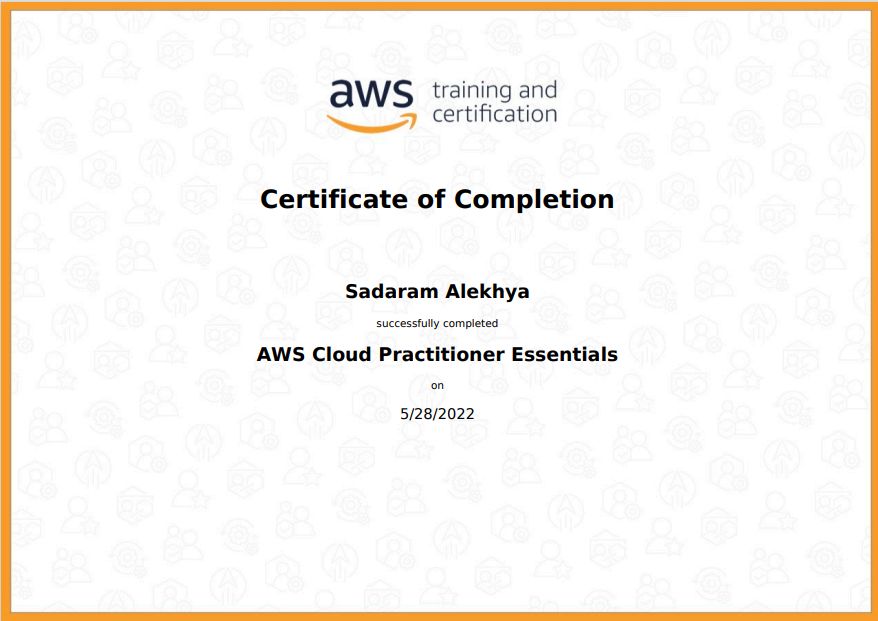Sadaram Alekhya Suvarna Devi on LinkedIn: Completed AWS Course Sadaram Alekhya Suvarna Devi on LinkedIn: Completed AWS Course