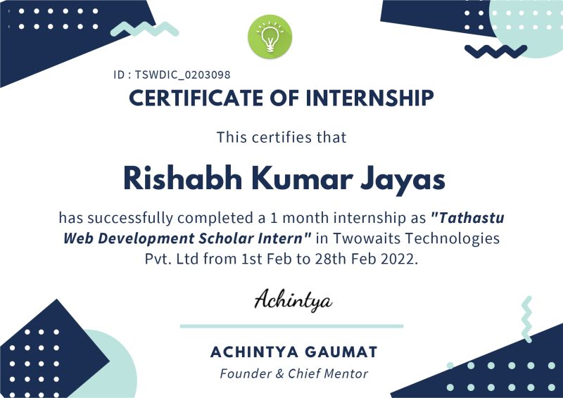 RISHABH KUMAR on LinkedIn: #webdevelopment #internship RISHABH KUMAR on LinkedIn: #webdevelopment #internship