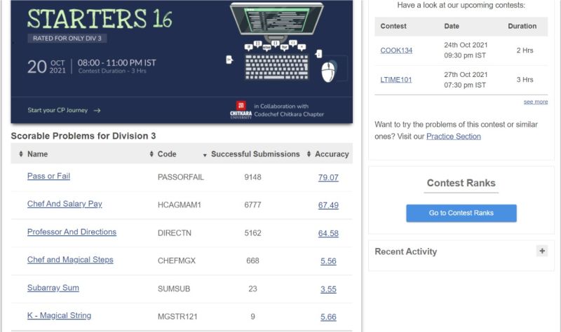 Shivansh Kaushal on LinkedIn: #competitiveprogramming #codechef | 11 ... Shivansh Kaushal on LinkedIn: #competitiveprogramming #codechef | 11 ...