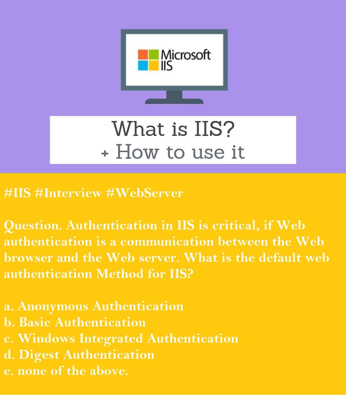 Ruhi Networks on LinkedIn: #iis #interview #webserver Ruhi Networks on LinkedIn: #iis #interview #webserver