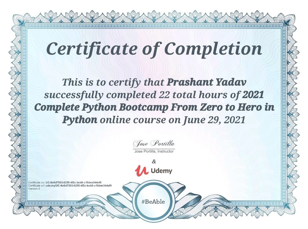 Prashant Yadav on LinkedIn: Just remembered, I've completed Python ... Prashant Yadav on LinkedIn: Just remembered, I've completed Python ...