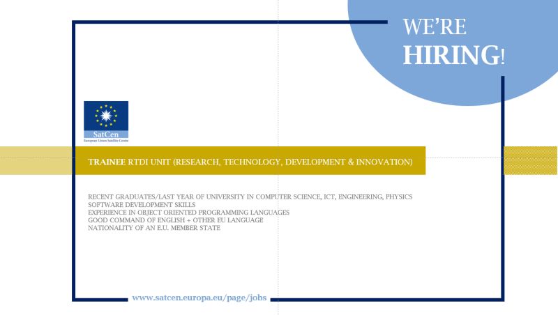 SatCen on LinkedIn: #hiring #satcen #team #madrid #graduate #university ... SatCen on LinkedIn: #hiring #satcen #team #madrid #graduate #university ...