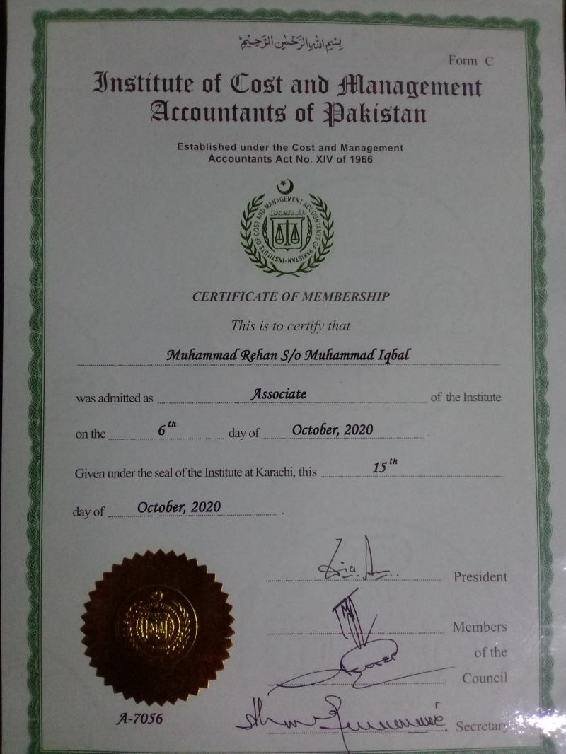 Muhammad Rehan ACMA on LinkedIn: Alhamdulillah, achievement :) | 40 ... Muhammad Rehan ACMA on LinkedIn: Alhamdulillah, achievement :) | 40 ...