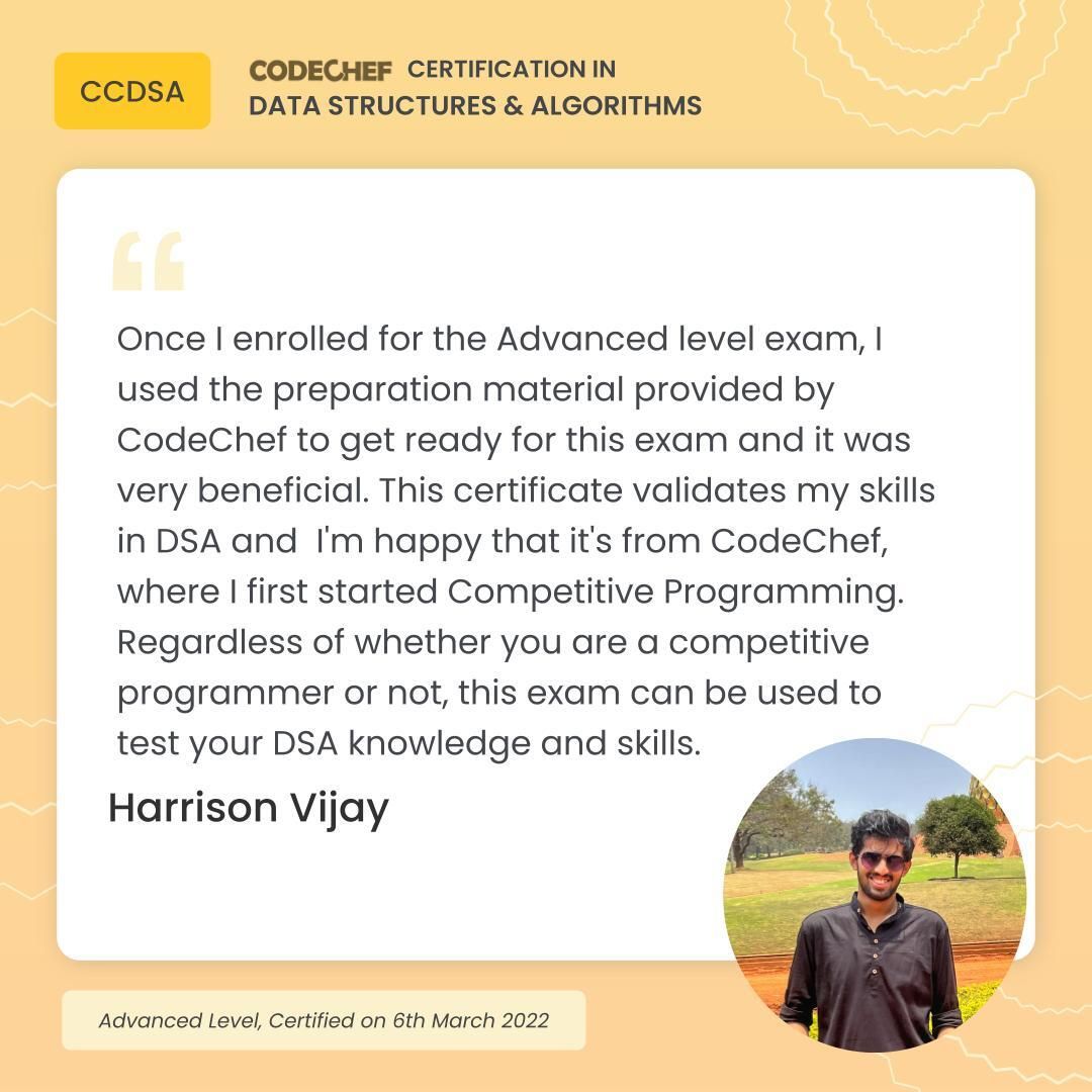 CodeChef on LinkedIn: #codechef #dsa #certification CodeChef on LinkedIn: #codechef #dsa #certification
