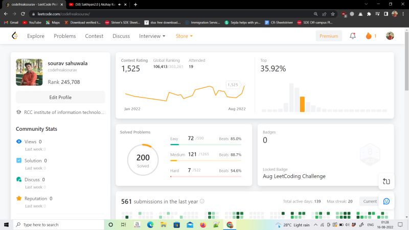Sourav Sahuwala on LinkedIn: #consistency #leetcode Sourav Sahuwala on LinkedIn: #consistency #leetcode