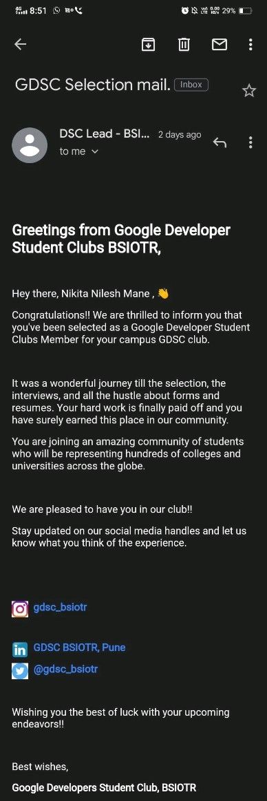Nikita Mane on LinkedIn: #gdsc #community #bsiotr Nikita Mane on LinkedIn: #gdsc #community #bsiotr