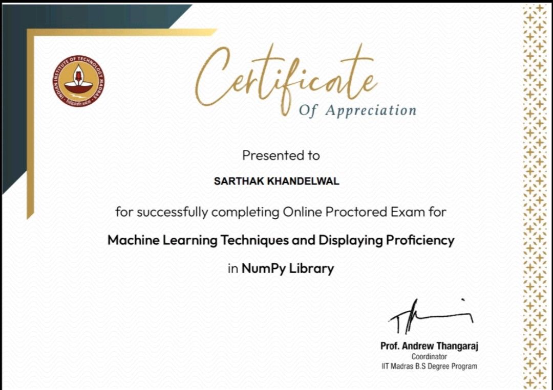Sarthak Khandelwal on LinkedIn: #python #machinelearning #numpy # ... Sarthak Khandelwal on LinkedIn: #python #machinelearning #numpy # ...