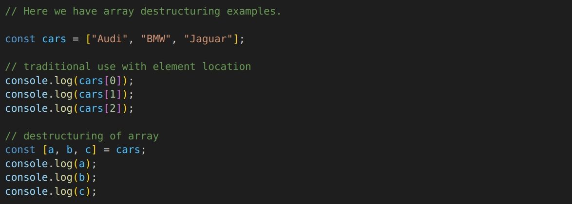 Shashank kulkarni on LinkedIn: #js #arrays #objects #destructuring Shashank kulkarni on LinkedIn: #js #arrays #objects #destructuring