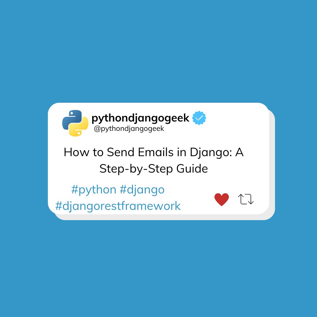 Shivam Rohilla on LinkedIn: #django #python #webdevelopment #emailmarketing Shivam Rohilla on LinkedIn: #django #python #webdevelopment #emailmarketing