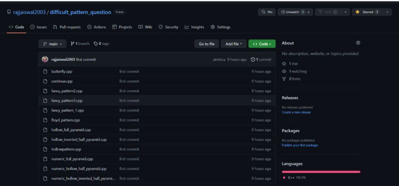 Raj Jaiswal on LinkedIn: #coding #github #patterns #improveyourskills Raj Jaiswal on LinkedIn: #coding #github #patterns #improveyourskills