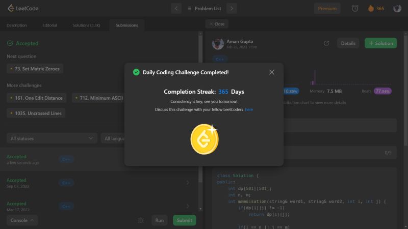 Aman Gupta on LinkedIn: #leetcode #codingjourney #problemsolving # ... Aman Gupta on LinkedIn: #leetcode #codingjourney #problemsolving # ...