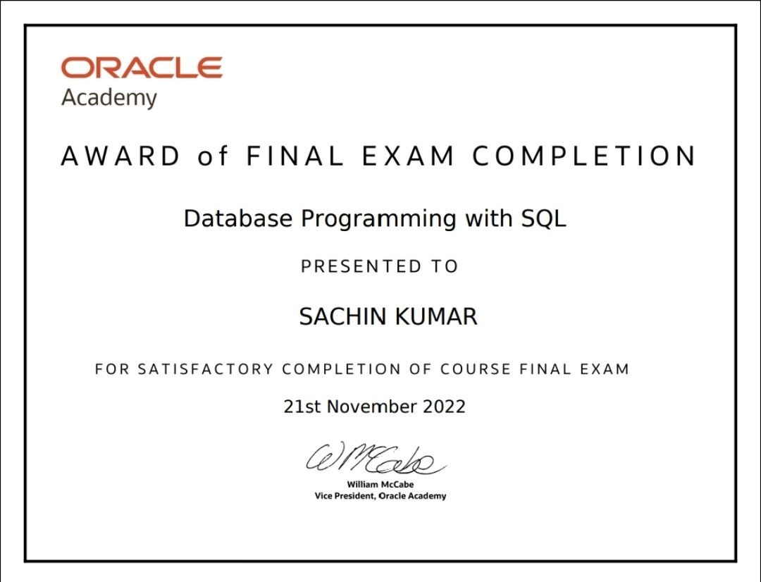 Sachin Kumar Malviya on LinkedIn: #dbms #oracle #sql #programming Sachin Kumar Malviya on LinkedIn: #dbms #oracle #sql #programming