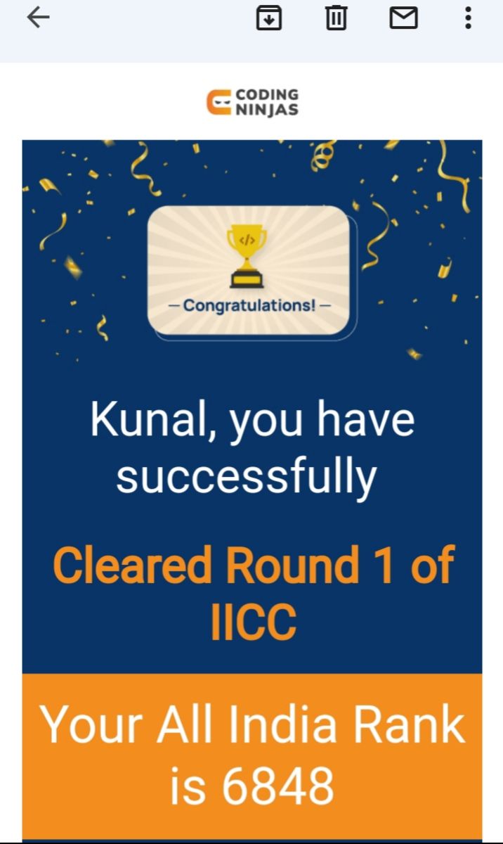 Kunal Kumar on LinkedIn: #coding #championship #escalating Kunal Kumar on LinkedIn: #coding #championship #escalating