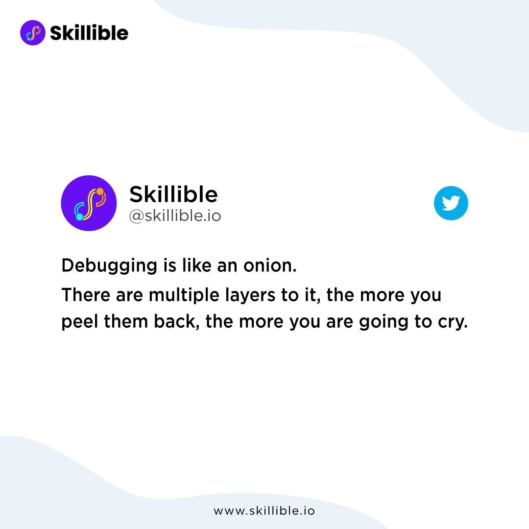 Skillible on LinkedIn: #debugging #coder #coderlife #codermemes #coding ... Skillible on LinkedIn: #debugging #coder #coderlife #codermemes #coding ...