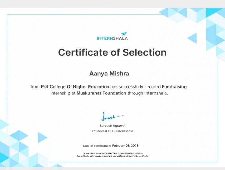 Aanya Mishra posted on LinkedIn Aanya Mishra posted on LinkedIn