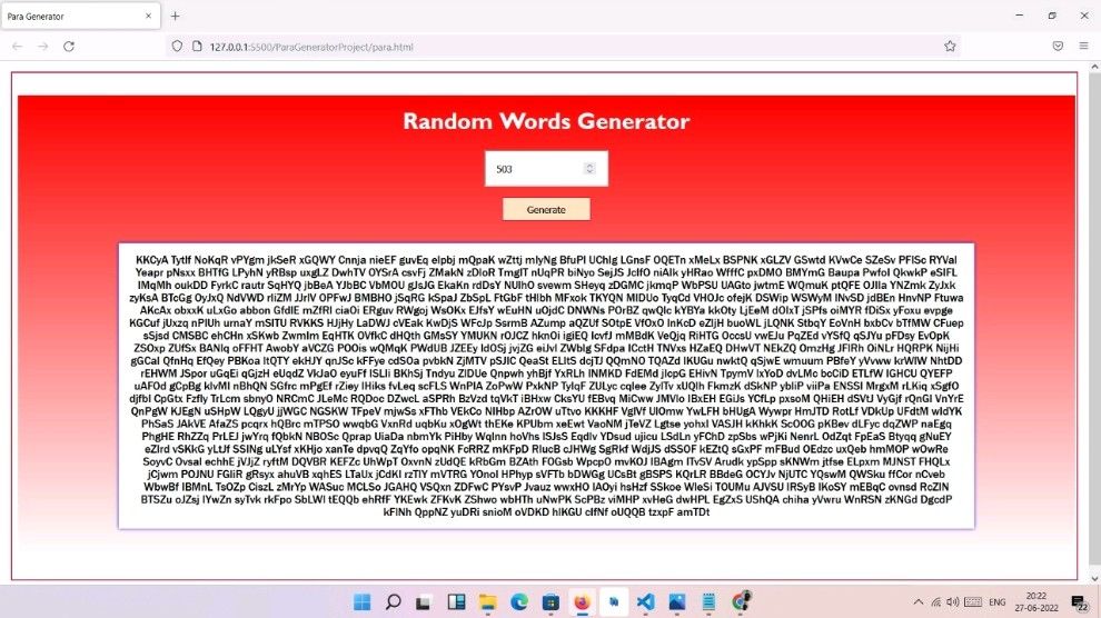 RISHABH AGARWAL on LinkedIn: #html #css #javascript #paragenerator # ... RISHABH AGARWAL on LinkedIn: #html #css #javascript #paragenerator # ...