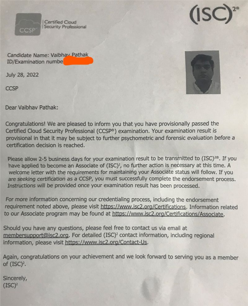 Vaibhav Pathak, CCSP on LinkedIn: #ccsp #ccsp #isc2 #cloudsecurity | 52 ... Vaibhav Pathak, CCSP on LinkedIn: #ccsp #ccsp #isc2 #cloudsecurity | 52 ...