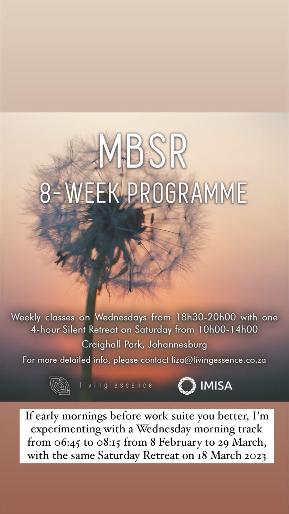 Liza Stead on LinkedIn: 8-week Mindfulness-based Stress Reduction (MBSR ... Liza Stead on LinkedIn: 8-week Mindfulness-based Stress Reduction (MBSR ...