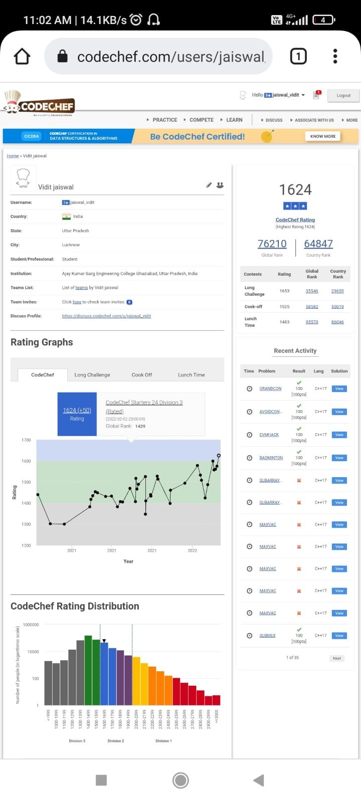 Vidit Jaiswal on LinkedIn: #codechef #codinglife | 13 comments Vidit Jaiswal on LinkedIn: #codechef #codinglife | 13 comments