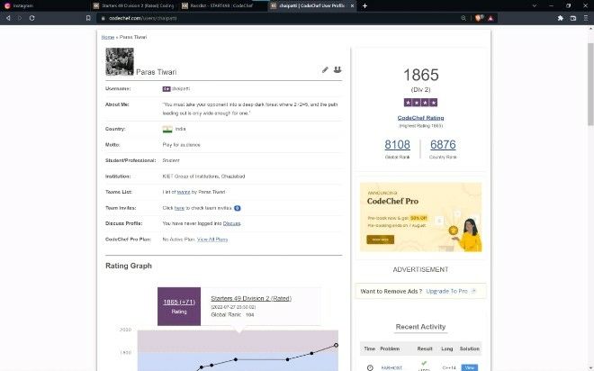 Paras Tiwari on LinkedIn: #codechef | 36 comments Paras Tiwari on LinkedIn: #codechef | 36 comments