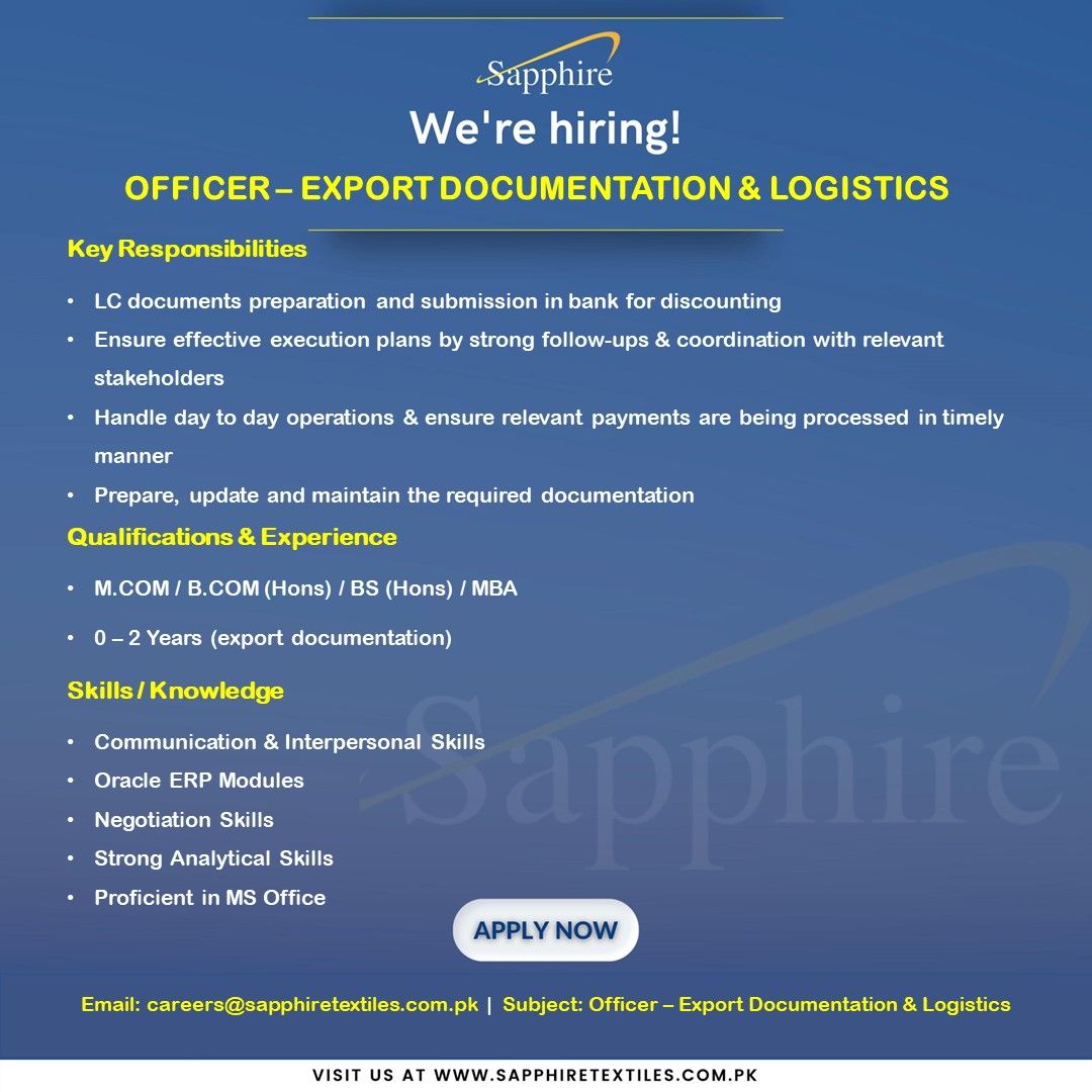 Sapphire Textile Mills on LinkedIn: Join us and build your future ... Sapphire Textile Mills on LinkedIn: Join us and build your future ...