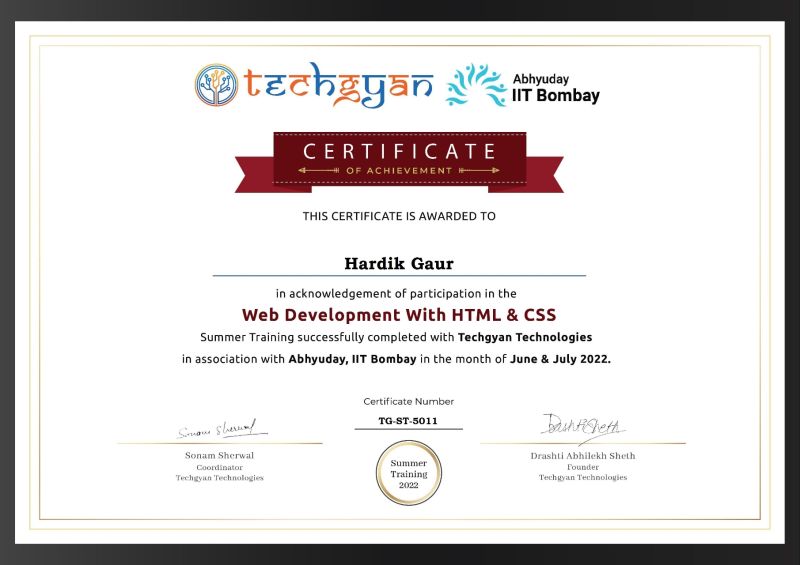 Hardik Gaur on LinkedIn: #webdevelopment #techgyan #iitbombay Hardik Gaur on LinkedIn: #webdevelopment #techgyan #iitbombay