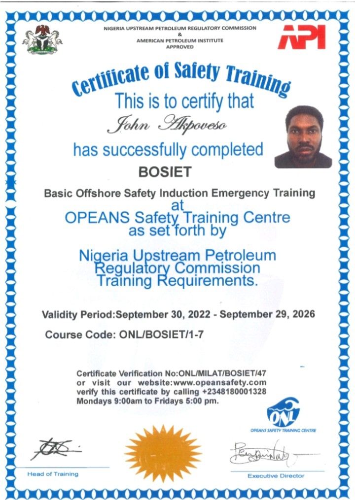 Engr. JOHN AKPOVESO (COREN) on LinkedIn: I'm Happy to share that I have ... Engr. JOHN AKPOVESO (COREN) on LinkedIn: I'm Happy to share that I have ...