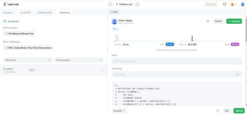 Ankur Nagila on LinkedIn: #dsa #programming #leetcode2023 #potd Ankur Nagila on LinkedIn: #dsa #programming #leetcode2023 #potd